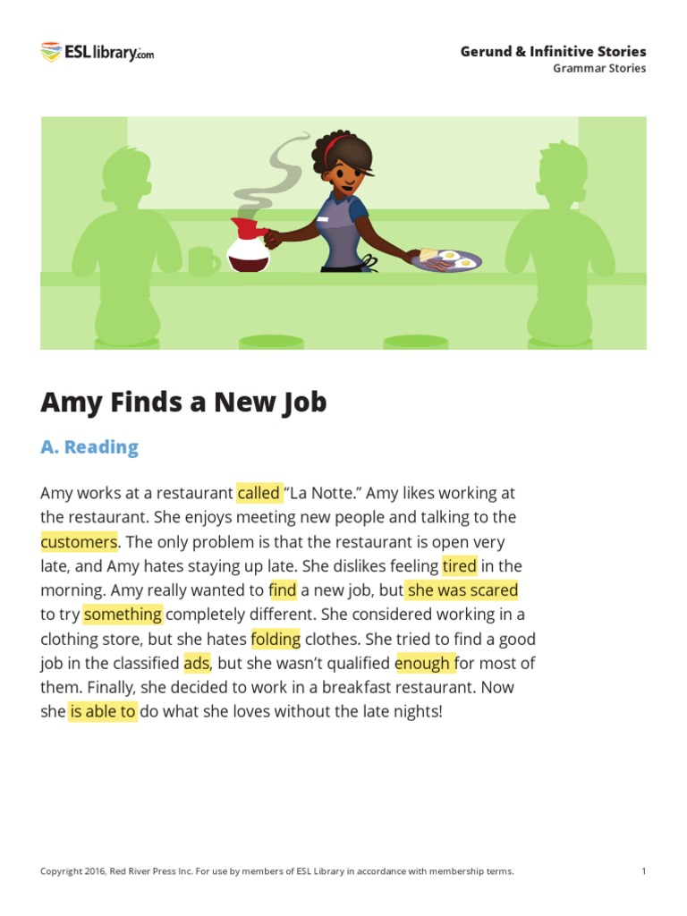 90 - Gerund and Infinitive Stories - US | PDF