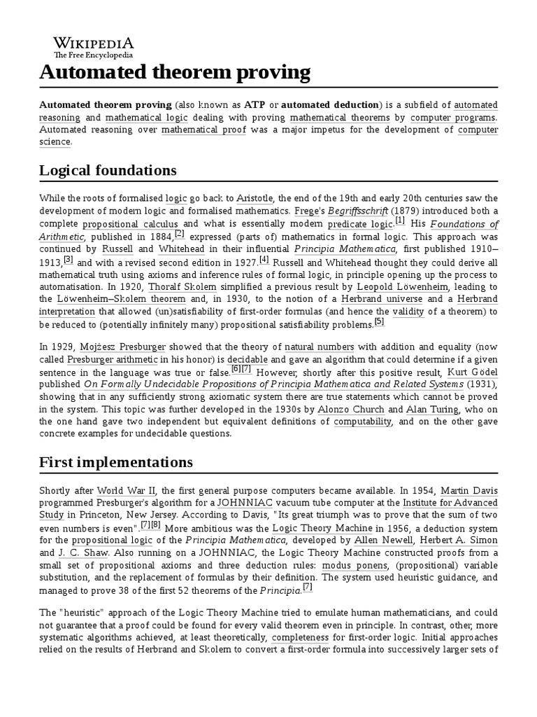 Automated Theorem Proving Download Free Pdf Logical Consequence Applied Mathematics
