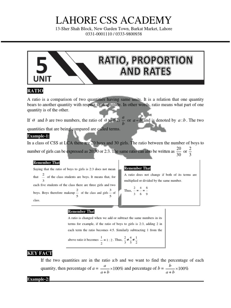 05 Ratio, Proportion and Rates (90-103) | PDF | Triangle | Ratio