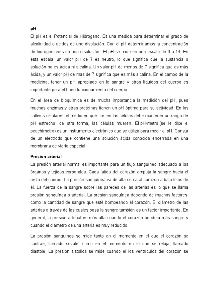 Bioquimica PH | PDF | Solución tampón | Ph