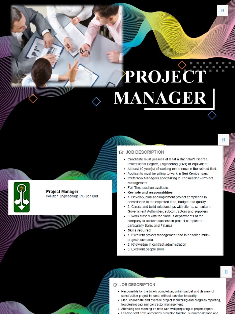 Lecture 8 (Project Manager) | PDF | Project Management | Business