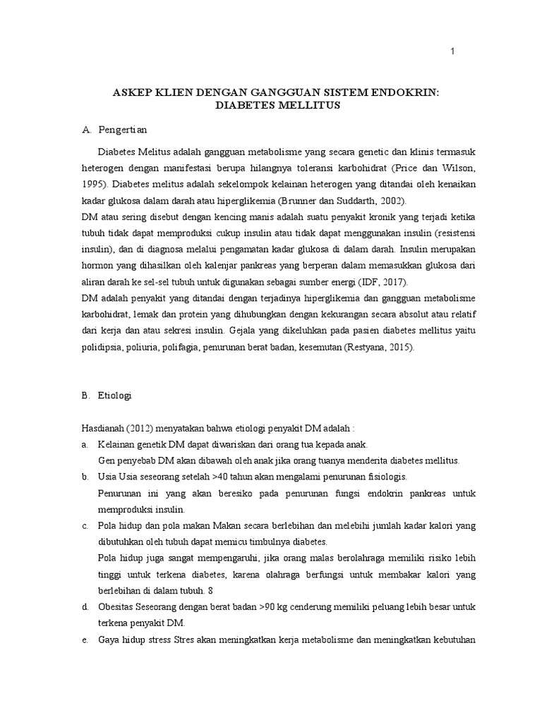 Askep Klien Dengan Gangguan Sistem Endok | PDF | Kesehatan Holistik