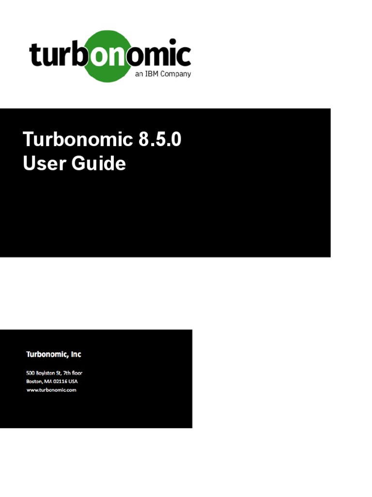 Turbonomic User Guide 8.5.0 | PDF