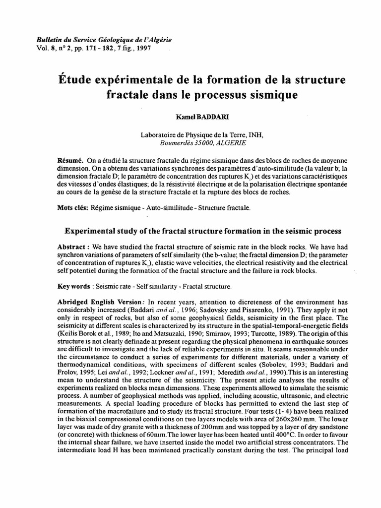 Étude Expérimentale de La Formation de La Structure Fractale Dans Le ...