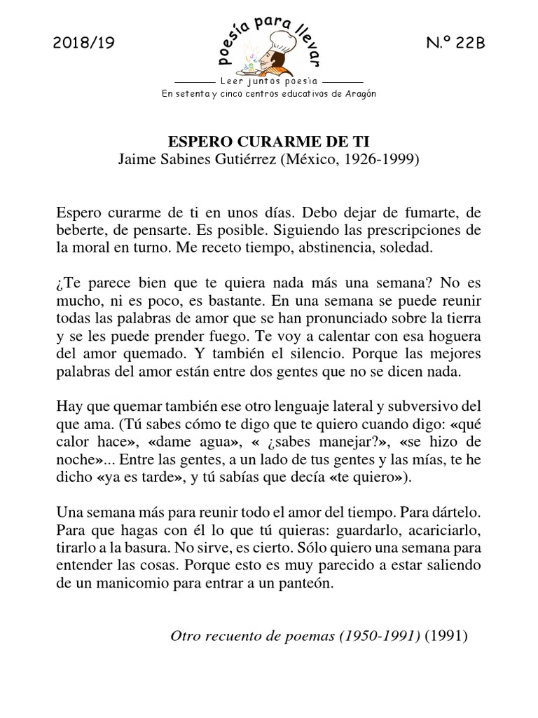 Ppll1819 - 22B - Jaime Sabines - Espero Curarme de Ti | Descargar ...