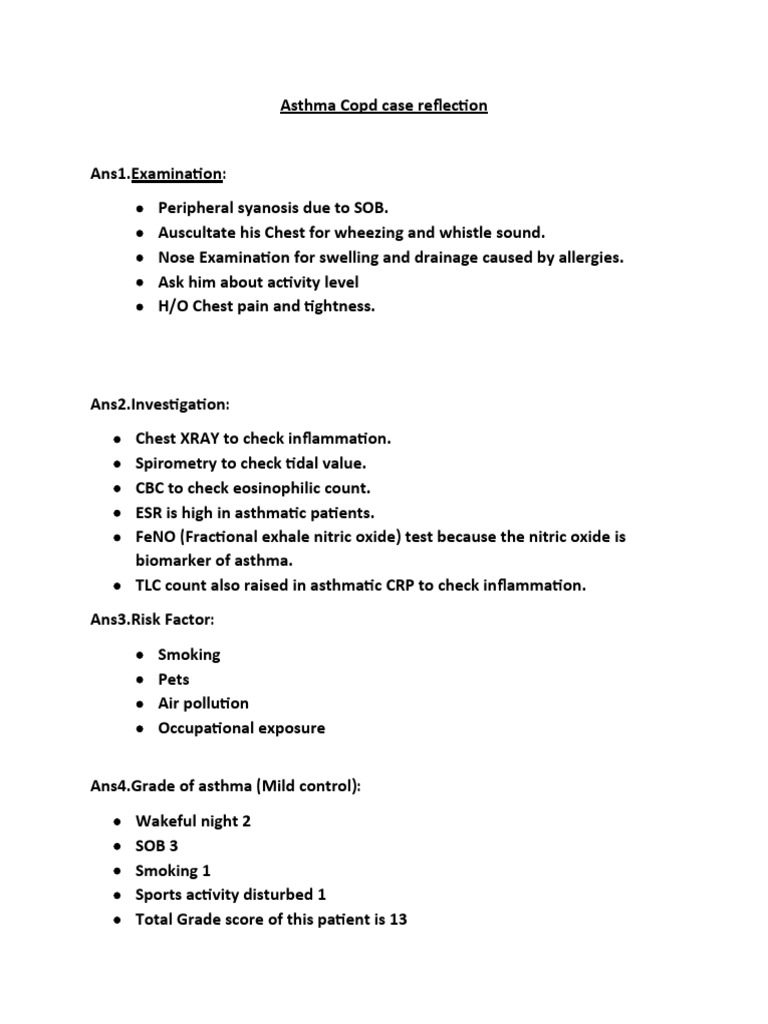 Case Reflection of Asthma | PDF | Self-Improvement | Wellness
