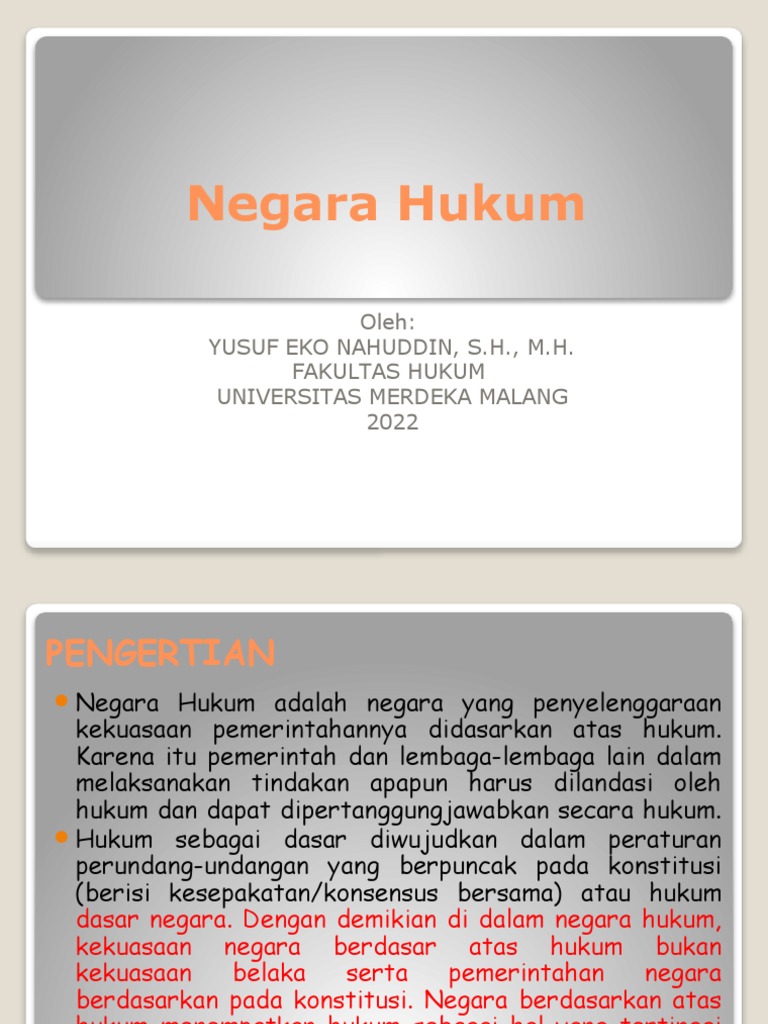 Negara Hukum | PDF