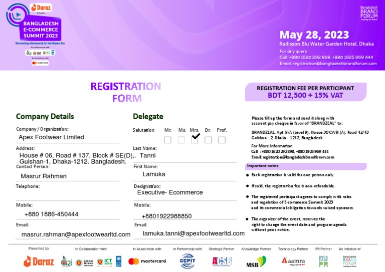 E-commerce Summit 2023 Registration | PDF | Business Economics | Trade