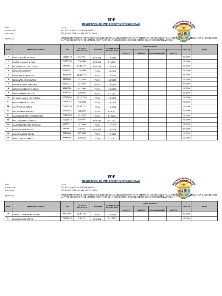 Hoja de Tareo Junio Ult | PDF