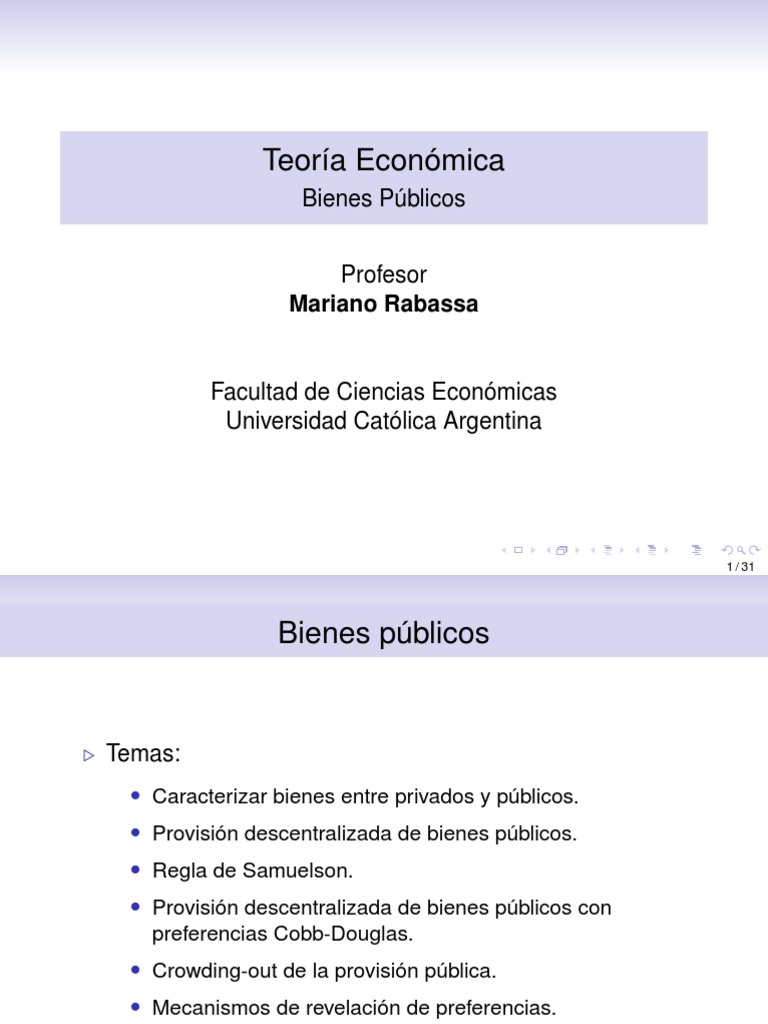 Bienes Públicos | PDF | Bienes | Consumo (economía)