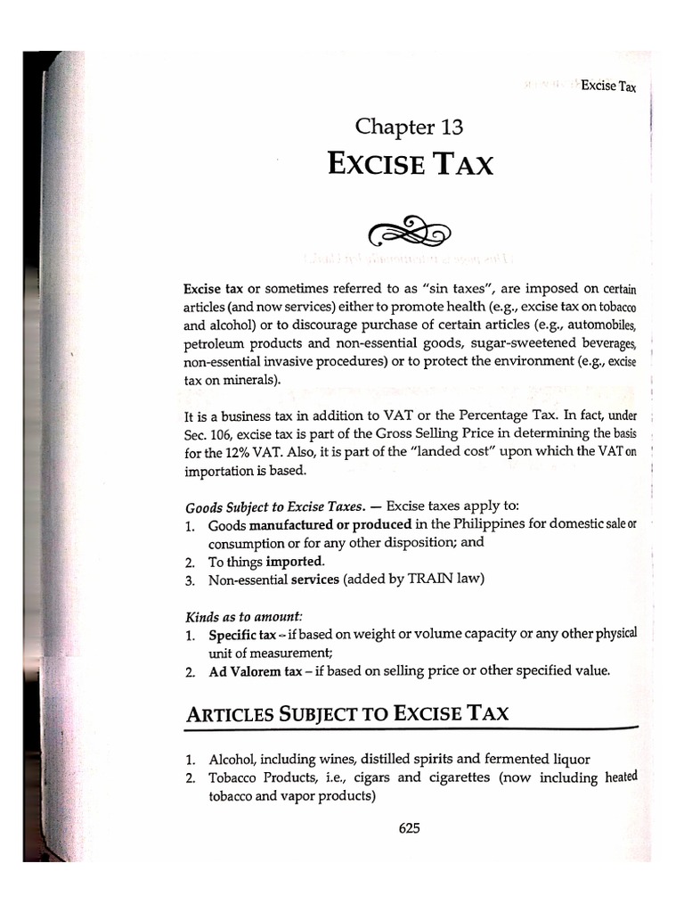 CH 13 Excise Tax | PDF