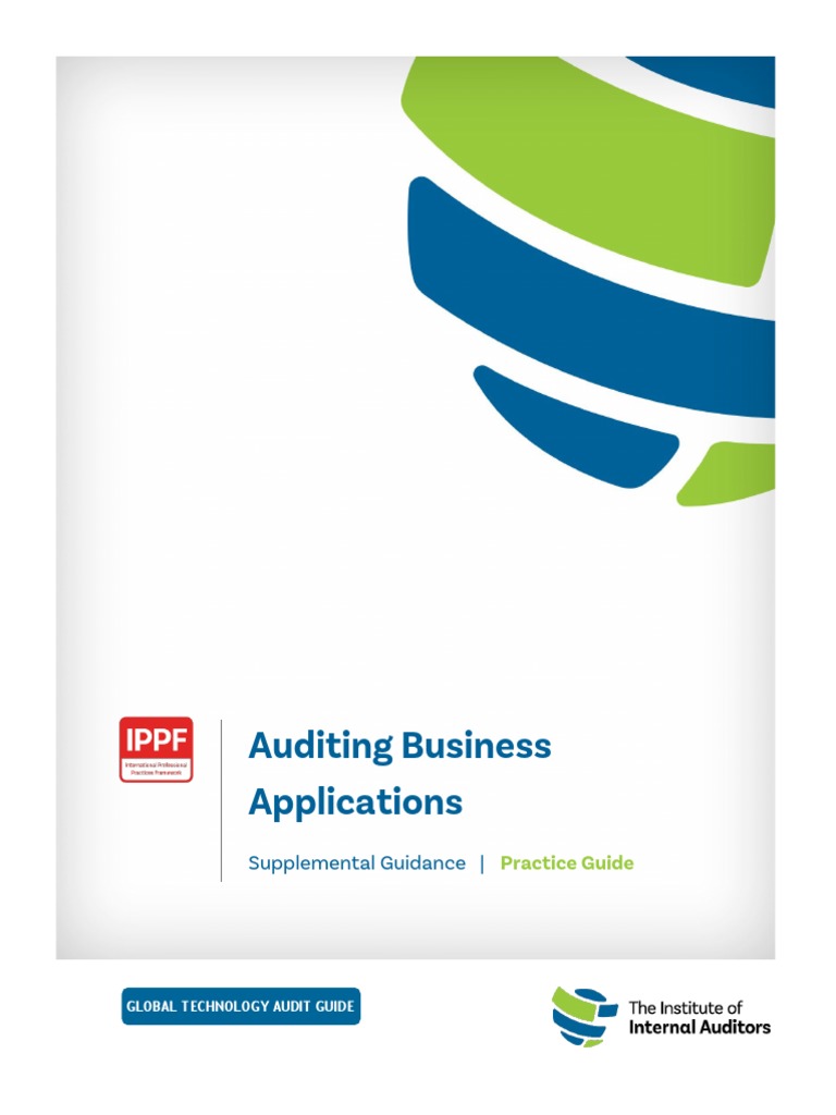 GTAG 21 Auditing Applications | PDF | Internal Audit | Audit