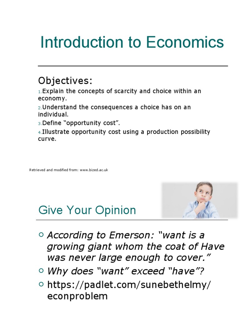 Intro To Economics | Download Free PDF | Economics | Opportunity Cost