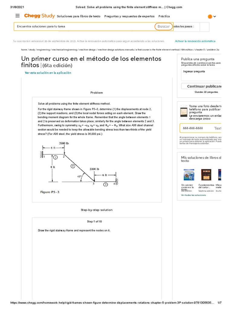 Solved - Solve All Problems Using The Finite Element Stiffness M... | PDF Solved - Solve All Problems Using The Finite Element Stiffness M... | PDF