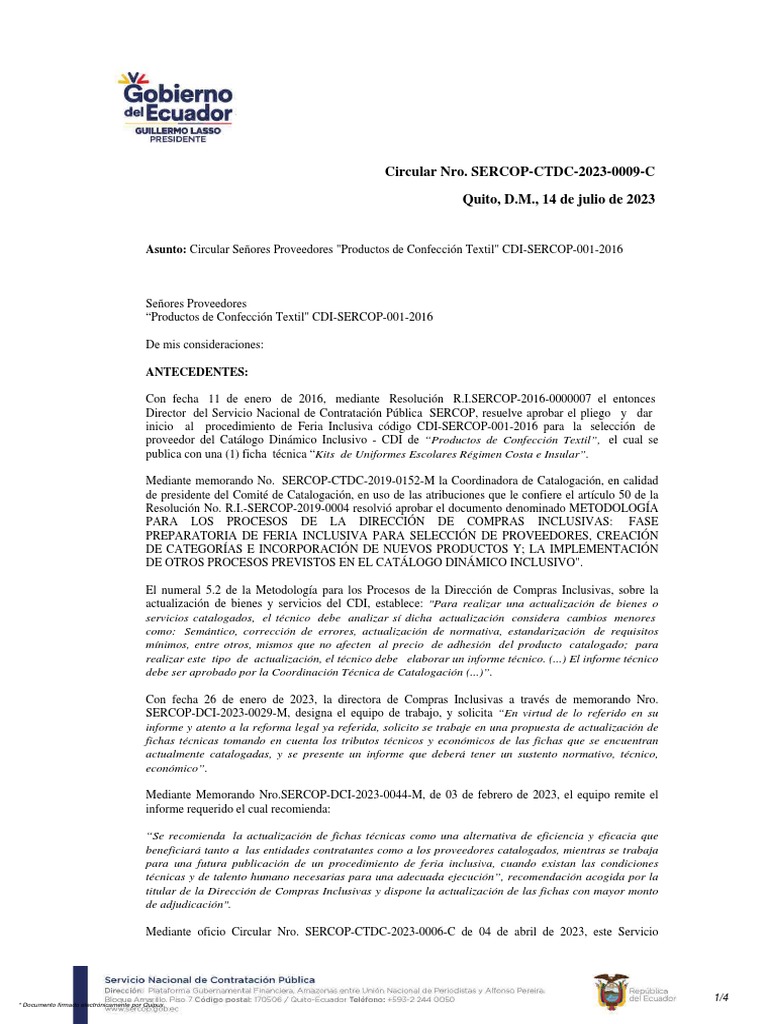 Sercop CTDC 2023 0009 C | PDF