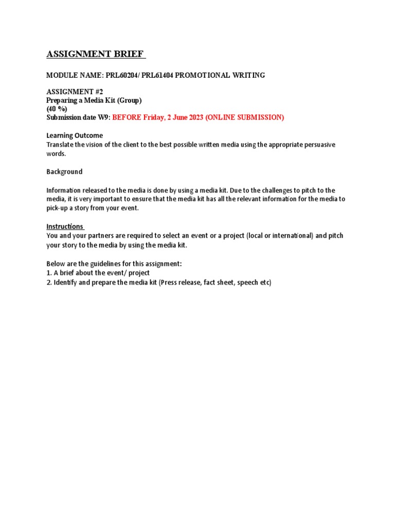 Assignment Brief | PDF | Cognition | Learning