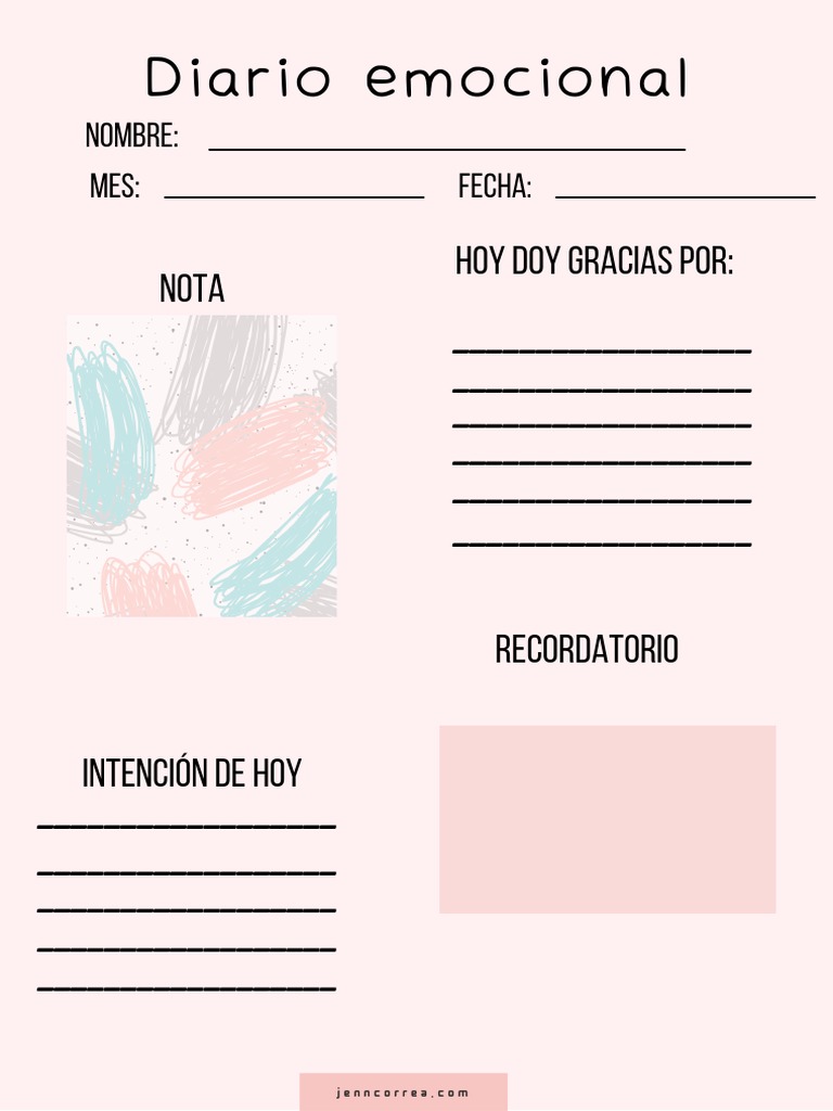 Diario Emocional | PDF | Las emociones | Experiencia subjetiva