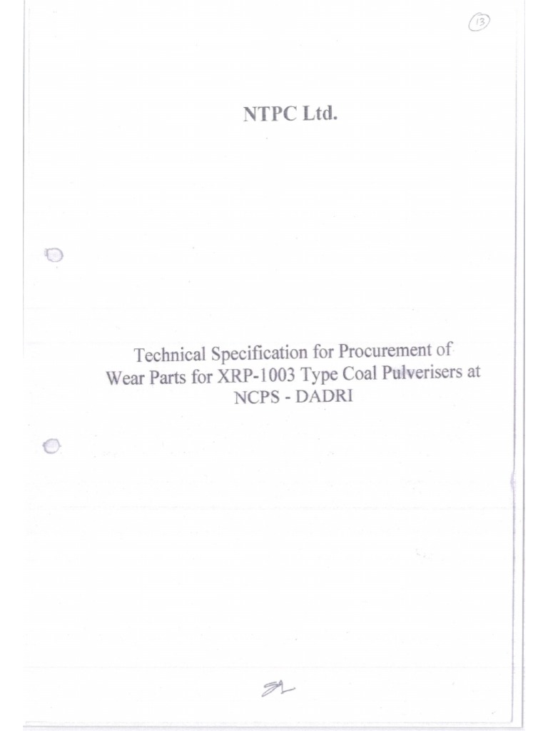 NTPC 14 - Technical Specifications 1 1485344438 | PDF