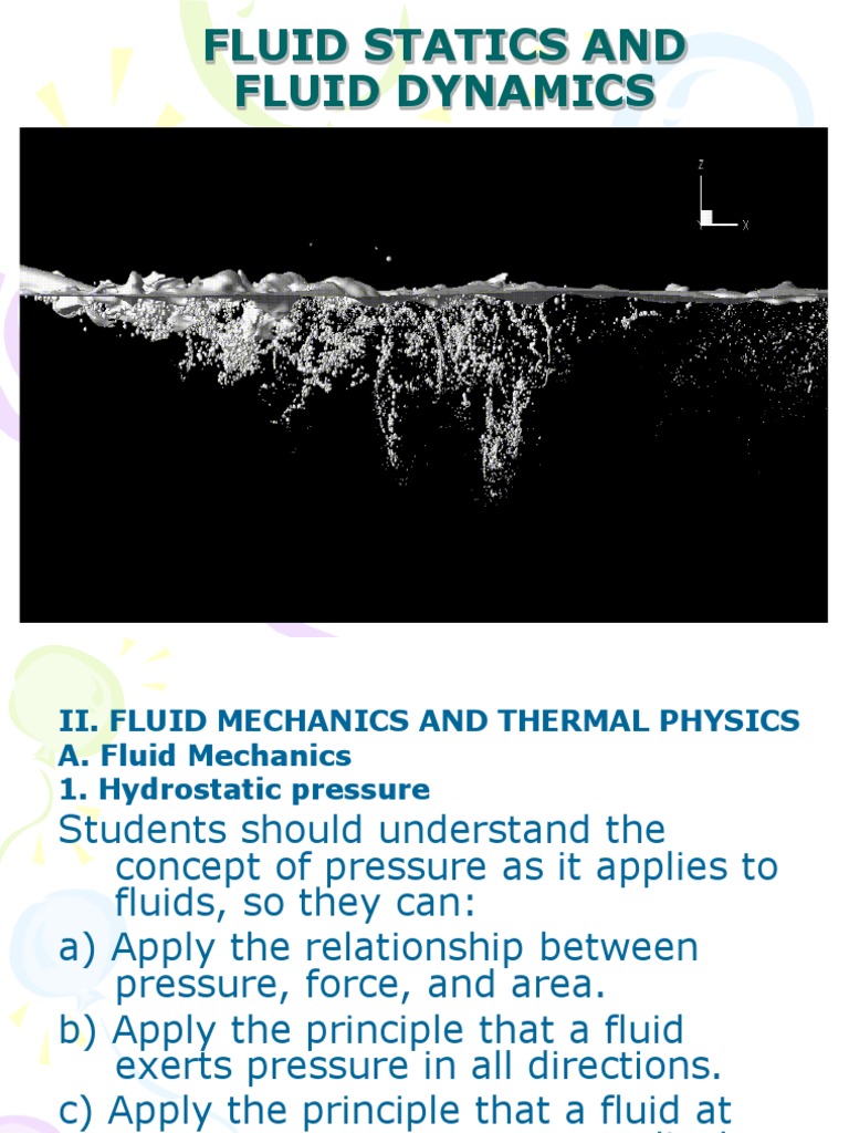 Fluid Statics and Fluid Dynamics General Physics 1 | PDF | Buoyancy ...
