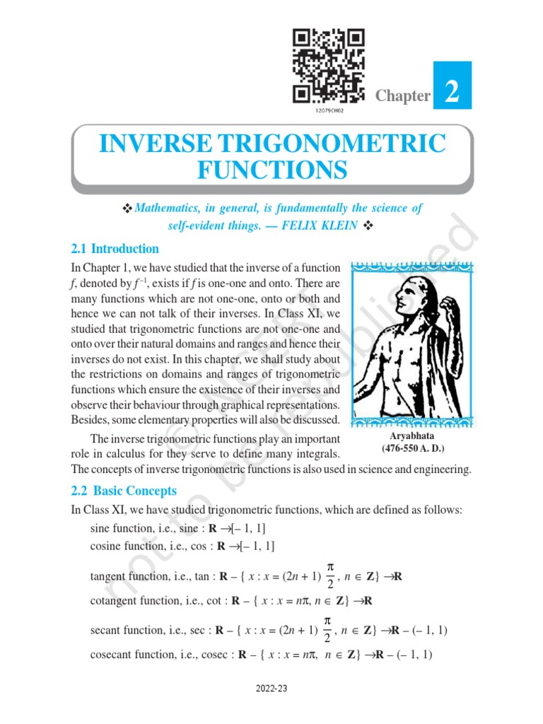 Old Edition 12 Maths Ch2 | PDF | Trigonometric Functions | Function (Mathematics)
