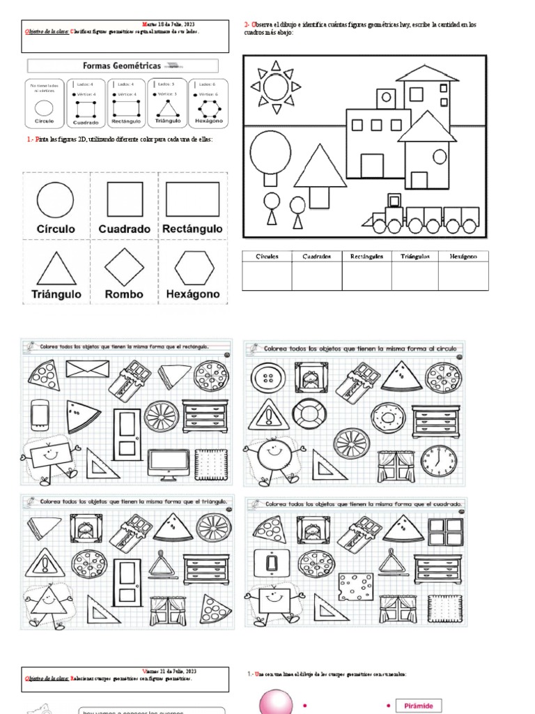 Actividades de Figuras Geométricas 2D y 3D | PDF