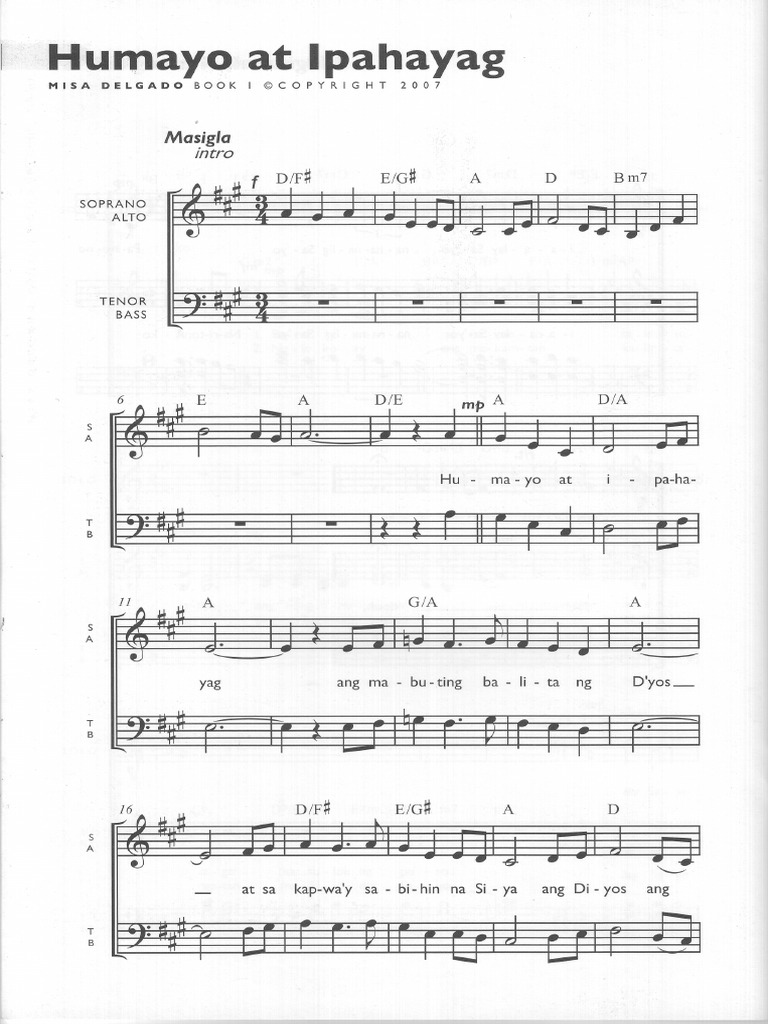 12 - Humayo at Ipahayag (Delgado 1, Sheet) (1) | PDF
