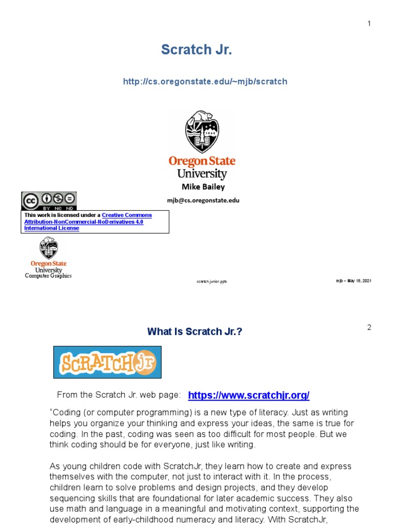 Scratch Junior 1pp | PDF