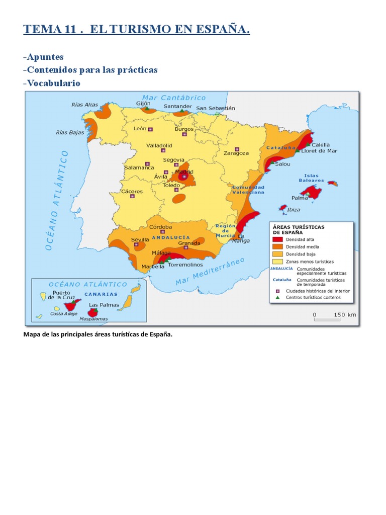 Turismo en España: Características y Áreas | PDF