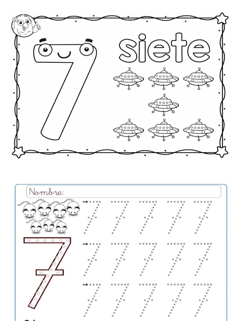 Fichas Del Numero Siete | PDF