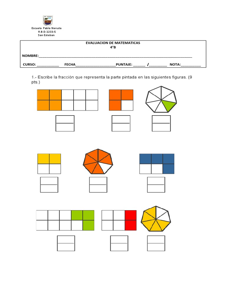prueba de fracciones | PDF