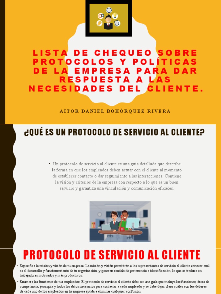 Lista de Chequeo Sobre Protocolos y Políticas de | PDF | Servicio al Cliente | Cliente
