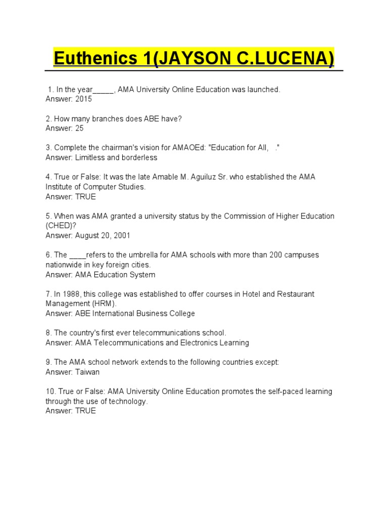 Euthenics 1 All in Source by Jayson C. Lucena | PDF | Business ...
