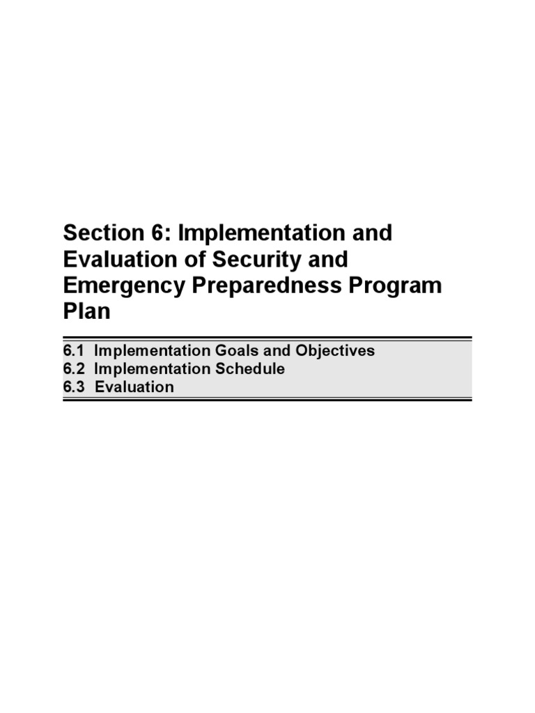 Security Program Implementation Guide | PDF | Audit | Emergency Management