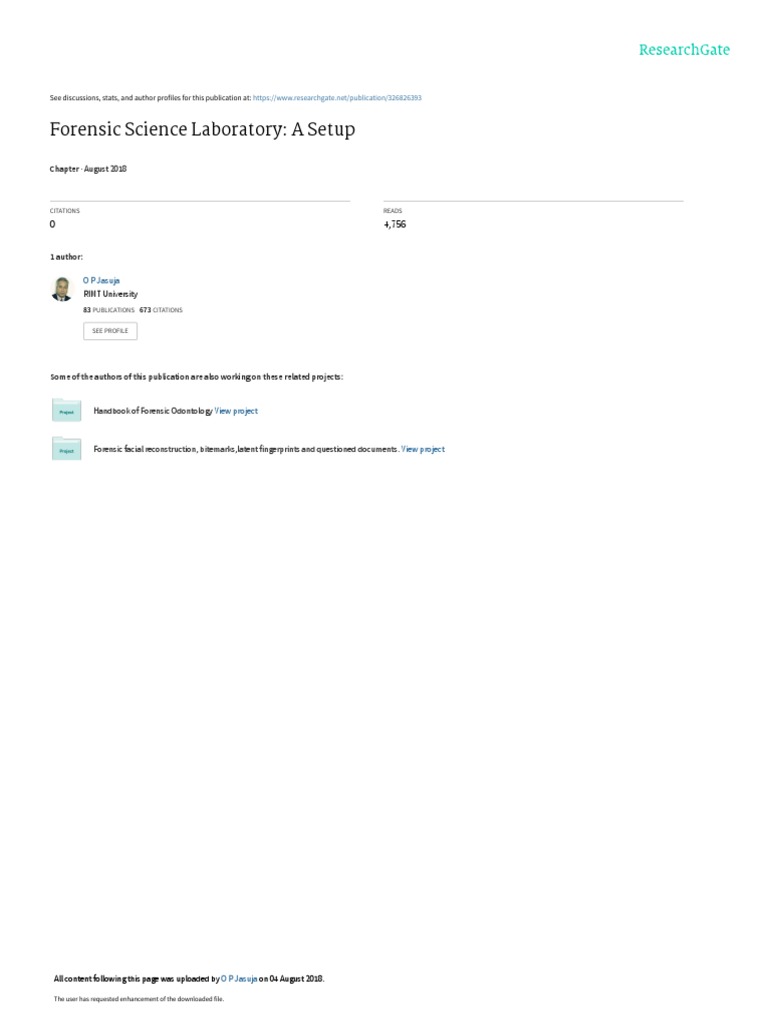 Forensic Laboratories | PDF | Forensic Science | Laboratories