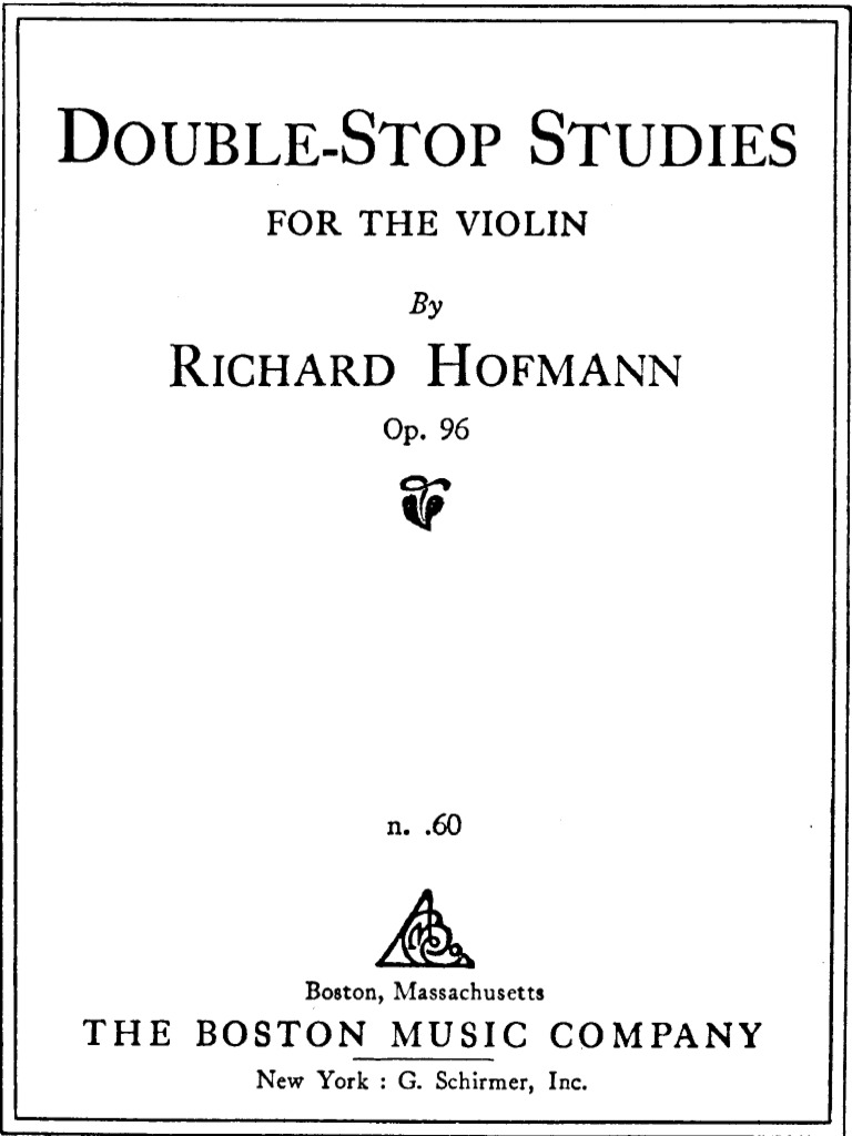 Hofmann, Op. 96 - Double-Stop Studies For The Violin | PDF