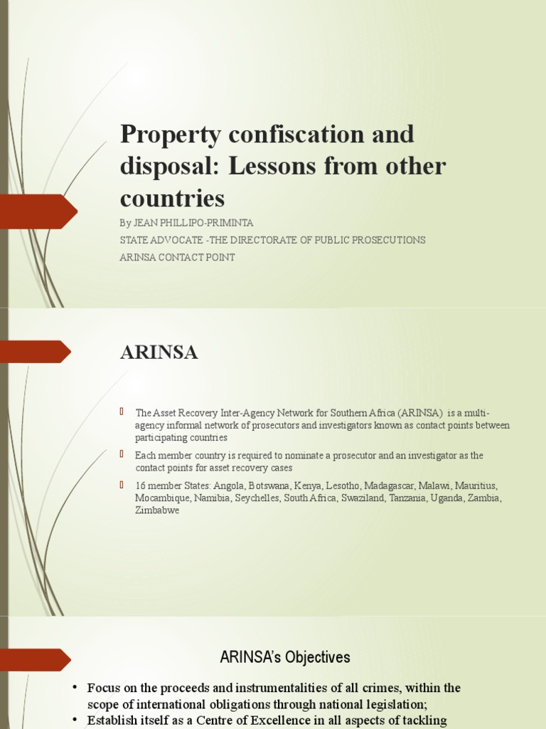 Confiscation | Download Free PDF | Asset Forfeiture | Crimes