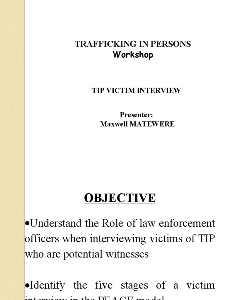 Interviewing Victims Methods | PDF | Human Trafficking | Interview