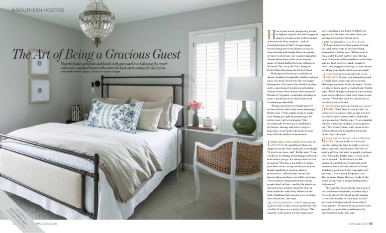 Southern Hostess - The Art of Being A Gracious Guest | PDF