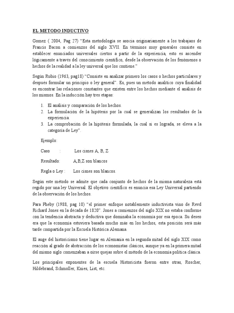 El Metodo Inductivo | PDF | Razonamiento inductivo | Science
