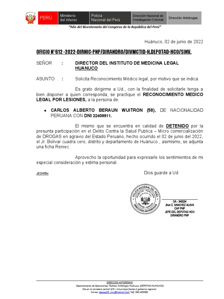 OFICIO RML (Autoguardado) | PDF | Perú | Gobierno