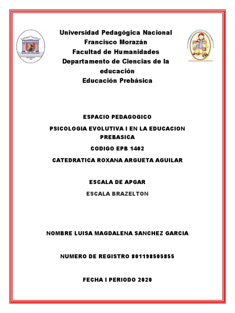 Tareas de Cuadro Escalas de APGAR Y BRAZELTON | PDF | Medicina CLINICA ...