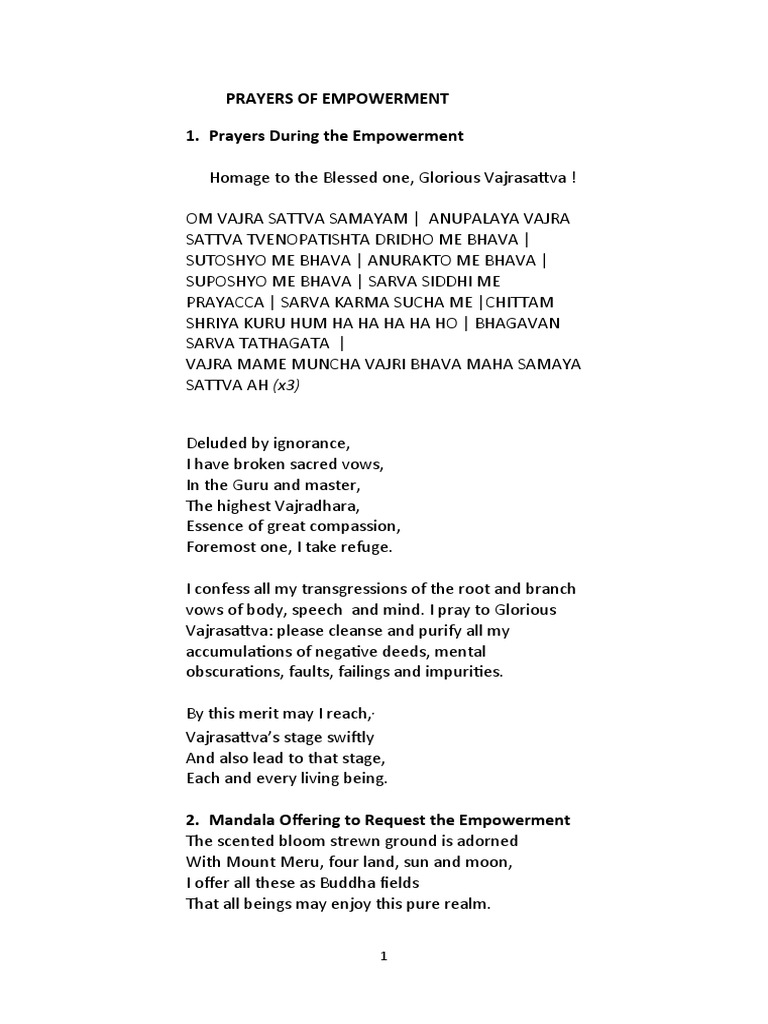 Prayers of A Sakya Empowerment | PDF | Mahayana | Indo Tibetan Buddhism