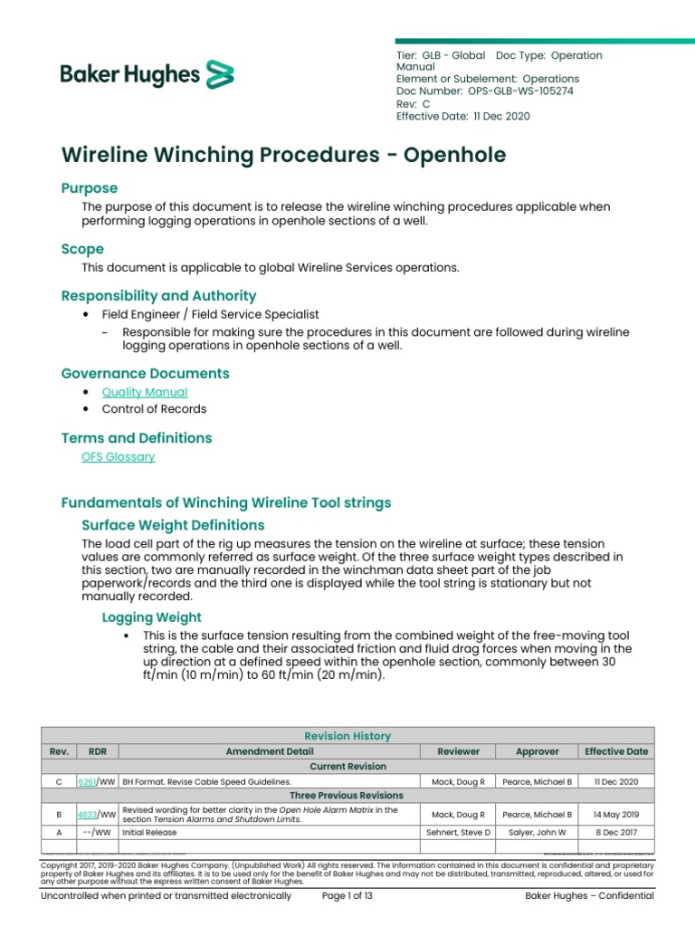Wireline Fundamentals Hoisting | PDF