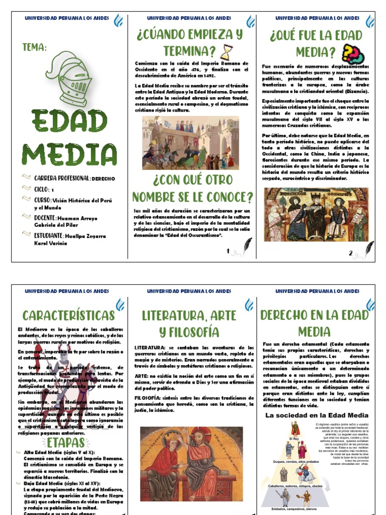 Características de la Edad Media | PDF | Edades medias | Mundo occidental
