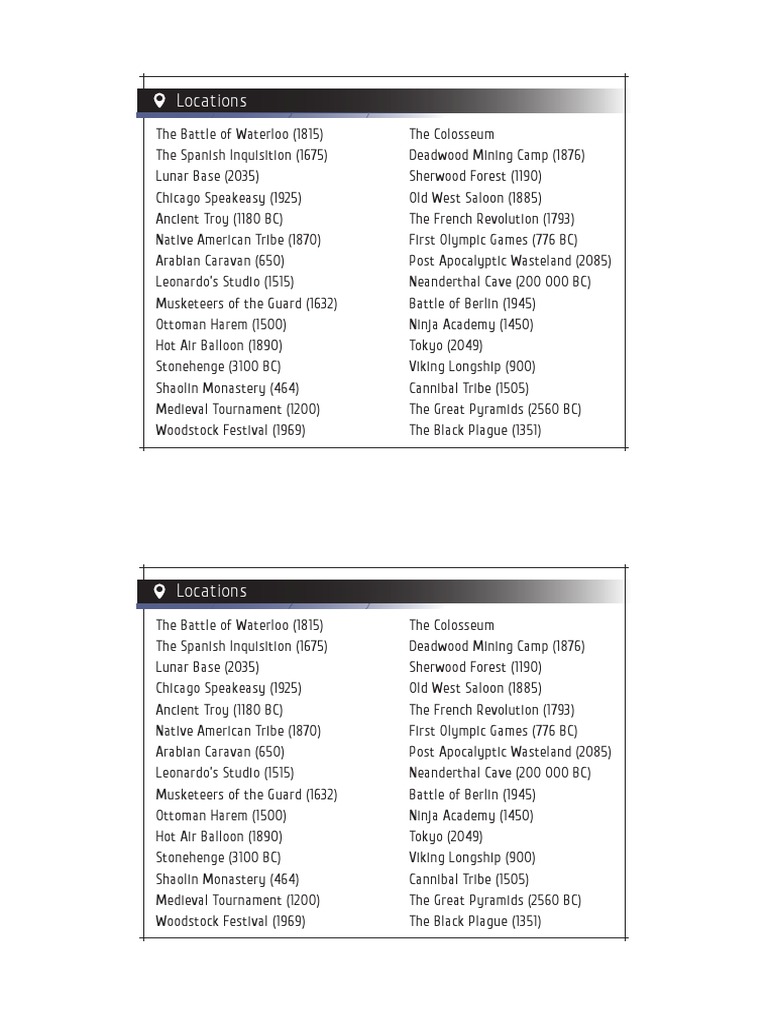 Spyfall_Time_Travel_Locations_-_English | PDF