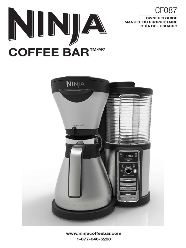 NINJA Manual-Cf087-Dc-0015-5215-0016-2516 | PDF | Dishwasher | Brewing