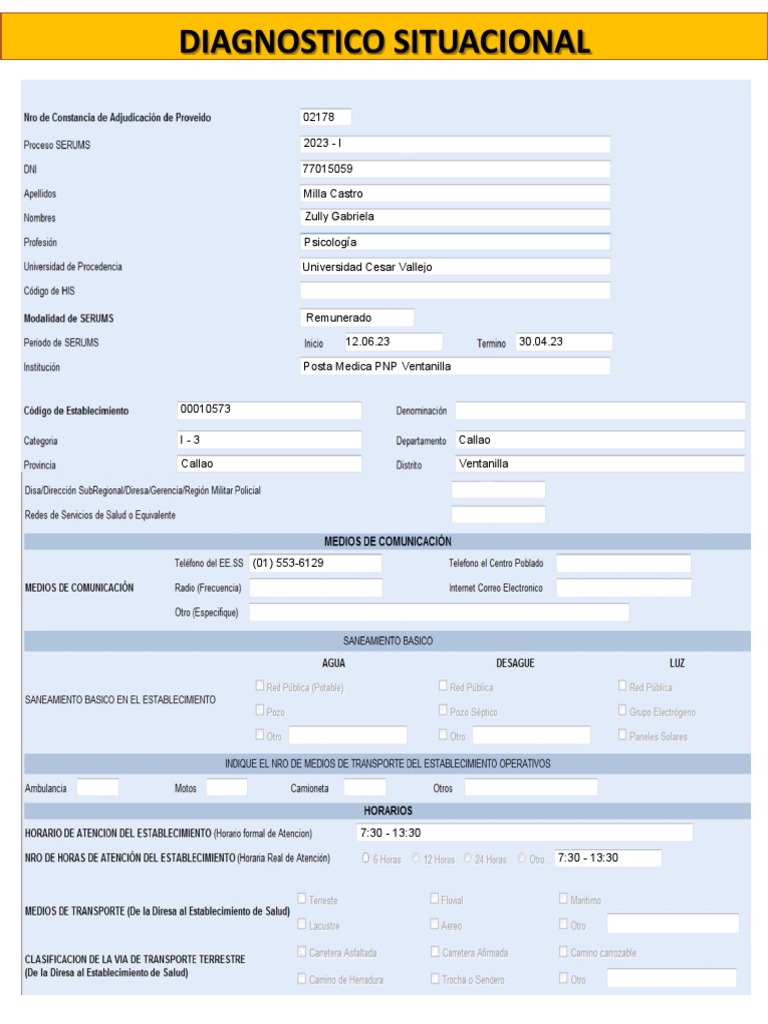 Diagnóstico Situacional | PDF