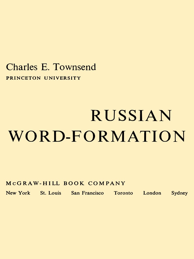 Russian Formation of Words | PDF | Word | Morphology (Linguistics)