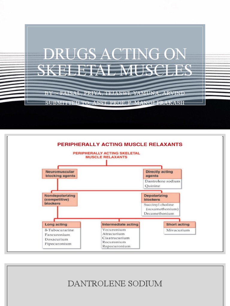 Classification of Muscle Relaxants | PDF | Neuromuscular Junction ...