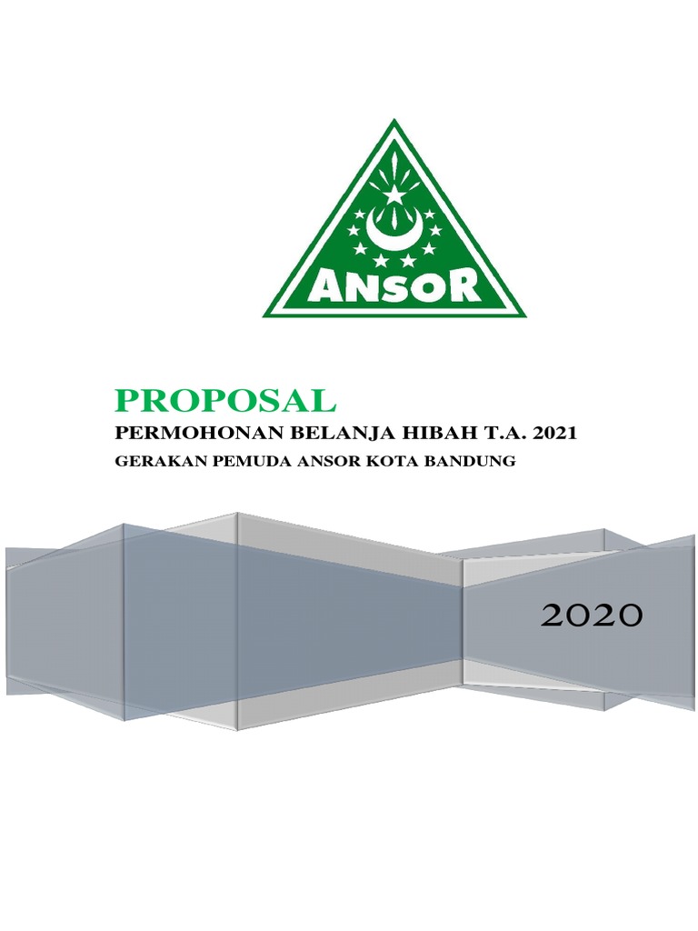 Proposal Permohonan Belanja Hibah T.A Gerakan Pemuda Ansor Kota Bandung | PDF